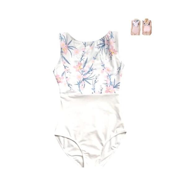 (プロダンス) ProDance 花柄 ボートネック レオタード バレエ かわいい 安い PLT002MA (M, ホワイト花柄)商品コード：66079936773サイズ：Mカラー：ホワイト花柄素材:コットン95%,スパンデックス5%使用シ...