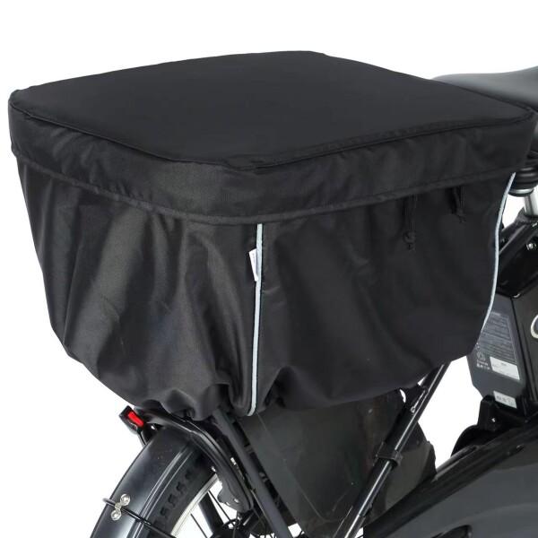 【発売日：2024年02月01日】Convida 自転車 カゴカバー 後ろ 防水 2段式 厚手 600Dナイロン 反射帯付き 撥水加工 ファスナー両開き 雨よけ 電動アシスト車対応 3色 (ブラック)商品コード：66079937216型番：...
