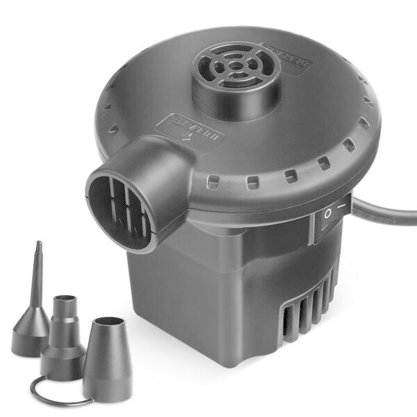 Deeplee 電動エアーポンプ 空気入れ 給気&amp;排気両対応 コンセント式 AC100V 家庭用 エアーベッド ビニールプール 浮き輪 うきわ ゴムボート 便利 130W消費電力 専用ノズル付 付 PSE認証済み 日本語説明書あり商...