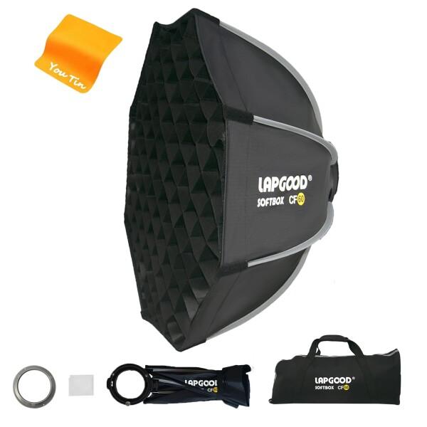 ソフトボックス八角形60 cm、ハニカムメッシュ付きハンドヘルド折りたたみソフトボックス、Bowensスタンド対応V850II V850III V 860II-C/N/S/F、V860III-C/N/S/F/O、TT685II-C/N/F/...