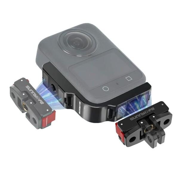 MAXOLA DJI OSMO 360用縦横マウントL型横置きアルミ合金製ブラケット 磁気吸引アダプタラケットブラケット商品コード：66080063347適用機種:DJI OSMO 360用ラケット切り替えブラケット横縦拍秒切り替えで、X ...