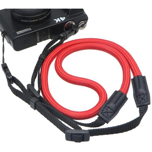 (INPON) カメラストラップ ネックストラップ 長さ調整可能 クライミングロープ製 ミラーレス一眼/コンパクトデジタルカメラ用 レッド商品コード：66080063541型番：47230803カラー：レッド長さ調整可能なカメラストラップで...