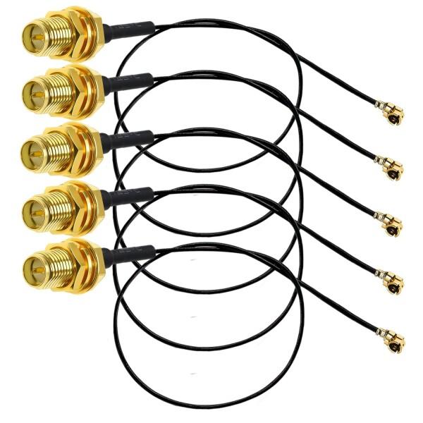 IPX から RP SMA 延長 ケーブル TUOLNK U.FL MHF1 から 逆極性 SMA メス WiFi アンテナピグテール ケーブル 1.13mm WiFi ルーター ネットワークカード 用 延長 ケーブル 12インチ（30cm...