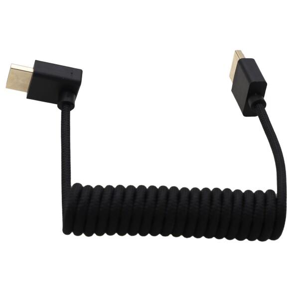 HangTon ATOMOS Ninja V Shinobi、SONY用キャノン Lumix Nikon Blackmagic TV ラップトップ PS5 Xbox FEELWORLD用 ポートキー、ブラックブレイドコイル、直角 8K 4K...