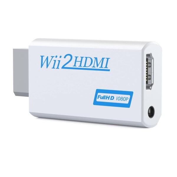 Wii to HDMI コンバーター Wii to HDMI 変換アダプター Wii HDMIアダプター、Wii to HDMI 1080 p 720 pコネクター3.5 mmビデオおよびオーディオ出力 - すべてのWiiディスプレイモード...