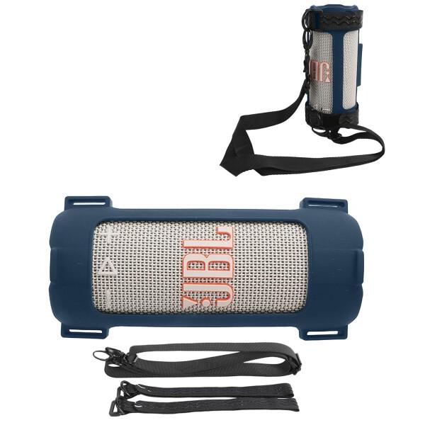 For JBL GRIP ケース シリコン 保護ボックス 落下保護 シリコンケース 旅行キャリーケース ショルダーストラップとメタルフック付き JBL Grip ブルートゥースサウンド ケース (ブルー)商品コード：66080069264型...