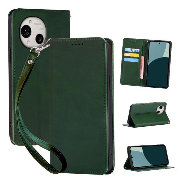 seninhi 対応 AQUOS R10 / R9 用の ケース 手帳型 アクオス R10 スマホケース SH-51F SH-51E SH-M28 携帯ケース sh51f 職人仕様 手縫い革ケース スタンド機能付き 財布型 360度保護 耐...