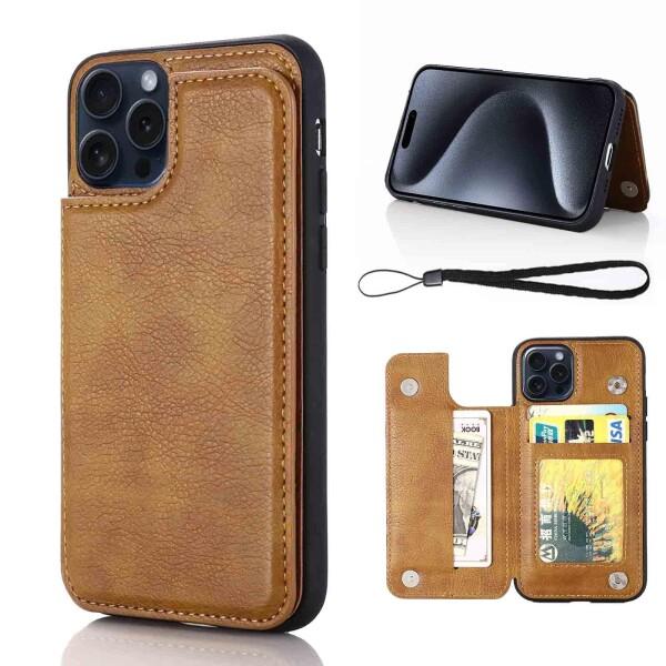 For 互換性 iPhone 12/12 Pro 6.1 inch 適用 背面手帳型 軽い薄い 純色 レザーケース（レトロブラウン）アイフォン12 /12プロ 6.1インチ ケースカード入れ 片手操作 バック?カバー アップル アイフォン1...