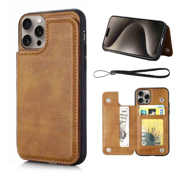 For 互換性 iPhone 12 PRO MAX 6.7 inch 適用 背面手帳型 軽い薄い 純色 レザーケース（レトロブラウン）アイフォン12 6.7インチ ケースカード入れ 片手操作 バック?カバー アップル アイフォン12prom...