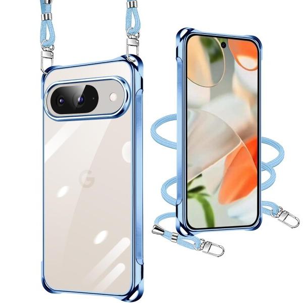 xiusiteli for Google Pixel 9 ケース クリア Google Pixel 9 Pro ケース ショルダー ピクセル9/9Pro 携帯カバー 耐衝撃 全面保護 スマホケース ストラップ付き 肩掛け 斜めかけ 縄掛けケ...