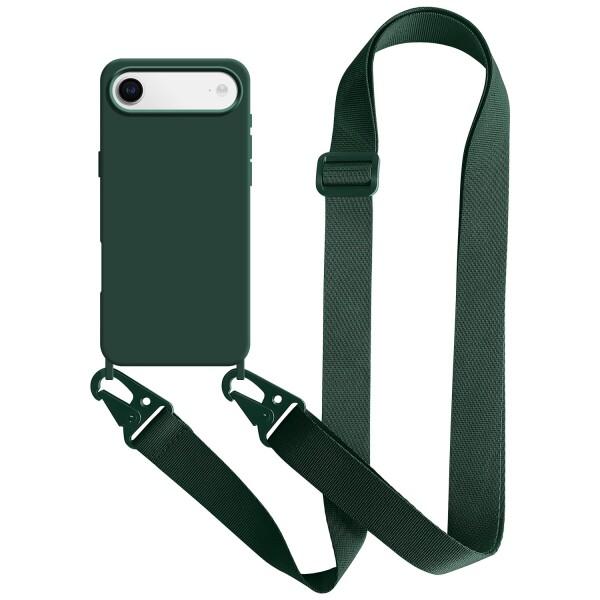 UnnFiko For iPhone 17 Air ケース ネックストラップ スマホケース 蛍光色 シリコン アイフォン 17 Air ケース シンプル ソフト 保護カバー 携帯ストラップ 紐付き 斜めがけ (iPhone 17 Air,M...