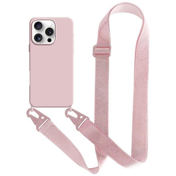 UnnFiko For iPhone 16 Pro Maxケース ネックストラップ スマホケース 蛍光色 シリコン アイフォン 16 Pro Max ケース シンプル ソフト 保護カバー 携帯ストラップ 紐付き 斜めがけ (iPhone 1...