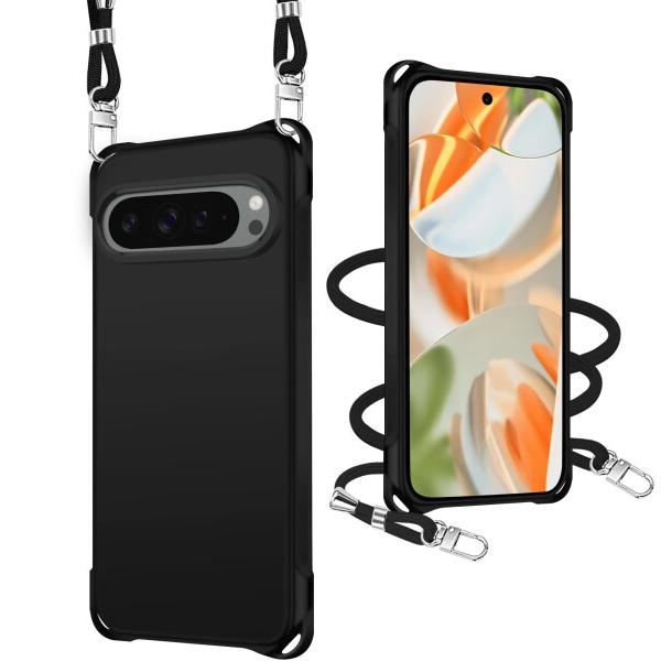 xiusiteli For Google Pixel 10 用 ケース クリア Pixel 10 Pro 用 ケース ショルダー 10/10Pro 携帯カバー 耐衝撃 全面保護 スマホケース ストラップ付き 肩掛け 斜めかけ 縄掛けケース ...