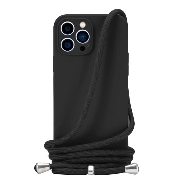 Handodo Apple iPhone 14 Pro 用 ケース iPhone 14 Pro カバー ネック ショルダー ストラップ付き スマホ シリコン カバー 紐付き 斜めがけ 織りストラップ付き 調節可能なショルダー クロスボディ ...