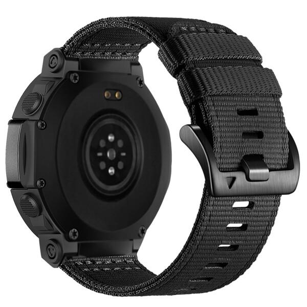 (ROBANDOO) 互換性 For Amazfit T-Rex 3 Pro 48mm 対応バンド ベルト ナイロンバンド ミリタリースタイル 通気性 運動スタイル スポーツ風 交換バンド (ブラック)商品コード：66080077732型番...