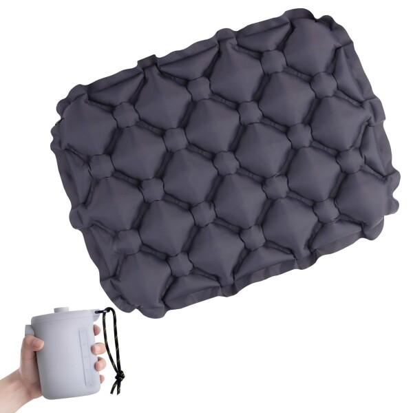 Azarxis レジャーシート エアークッション キャンプ コンパクト 軽量 お尻 1人用 マット 座布団 飛行機 快適グッズ アウトドア 夜行バス 旅行 登山 スポーツ観戦 お花見 お尻が痛くならない 収納袋 多用途商品コード：66080...