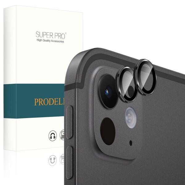 PRODELI For iPad Pro 11インチ 専用 カメラフィルム M5/M4 2025/2024 (第6/5世代) 用 レンズフィルム 硬度9H 耐衝撃 アルミ合金製＋AR高透過率強化ガラス 露出オーバー防止 高透過率 防爆裂 ア...