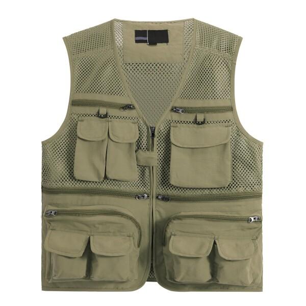 (AOWOFS) フィッシングベスト メンズ メッシュベスト 便利 アウトドア ベスト 夏 軽量 通気 多機能 カメラマンベスト お釣り 撮影 作業用 薄手 山登り 多ポケット 大きいサイズ商品コード：66080542663サイズ：Lカラー...