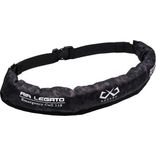 BASARO (バサロ) AIRLEGATO 国土交通省型式承認品 桜マーク タイプA 手動膨脹式 ライフジャケット 桜マーク付き 救命胴衣 全航行区域対応 大人用 釣り 海 腰 腰巻き ベルトタイプ ウエストタイプ コンパクト メンズ レ...