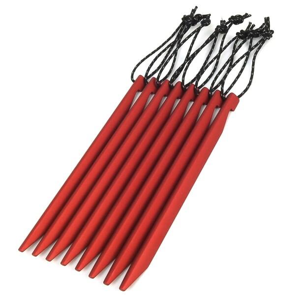 Provare ペグ V型 アルミニウム 16cm 6本/8本/12本セット テント タープ設営用 軽量 キャンピングペグ テントペグ (8本セット レッド)商品コード：66080552249型番：PVPGA16カラー：シルバー、レッド??...