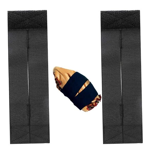 HUIKKJP 野球グラブ保型ベルト 2 個入り グローブ固定ストラップ 10×35CM 高弾性調整可能 耐久性繰り返し使用 ほとんどの野球手袋適合 野球グローブアクセサリー商品コード：66080553826カラー：ブラック規格は実用的で携...