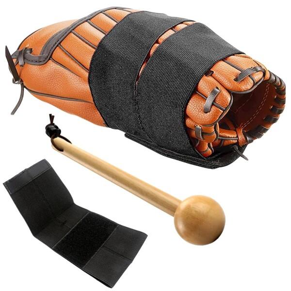 Plus Life Sports グローブメンテナンスセット 保形ベルト&amp;ハンマー 型崩れ防止 形状キープ 野球 セルフお手入れ商品コード：66080553827カラー：ブラック野球のグローブをメンテナンスする際にあると便利なグロー...