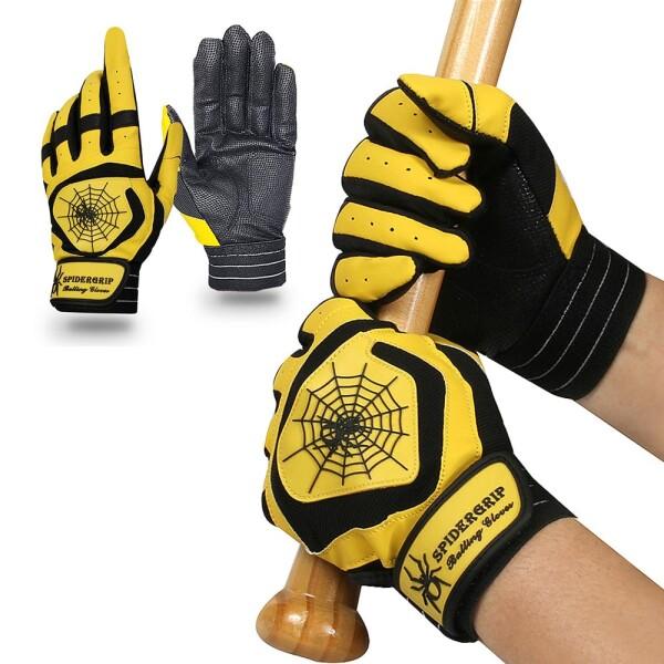 スパイダーグリップ滑り止めバッティンググローブ Spidergrip Nonslip Batting Gloves (Yellow Black(黄黒), XL)商品コード：66080554831型番：DFE984サイズ：XLカラー：Yell...