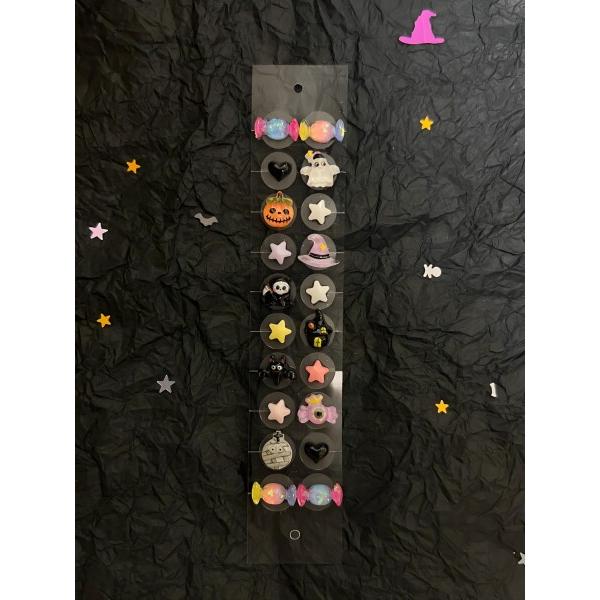 耳つぼジュエリー 耳つぼ 耳ツボ 20粒 耳つぼシール 耳ツボシール 耳ツボジュエリー 耳ツボシールのみ ジュエリー 耳ツボジュエリーシール 耳飾り 耳 パーツ (018-20粒 ハロウィンコレクション)商品コード：66080557077型...