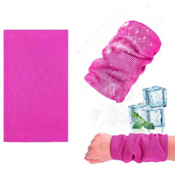 (BARDATS) リストタオル 冷感リストタオル 手首用リストバンド型 ひんやり速乾スポーツ用冷感タオル 2枚セット 吸汗速乾 良い 通気性 伸縮性あり 洗える 40×25cm フリーサイズ ランニング スポーツ 野球 男女兼用 (ローズ...