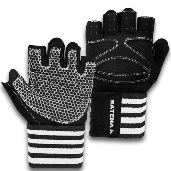 BATENA(バテナ) トレーニンググローブ リストラップ 筋トレ パワーグリップ M〜XL (ホワイト, M)商品コード：66080558999サイズ：Mカラー：ホワイト【筋トレの必須アイテム】必ず欲しい筋トレグッズとしてやはりリストラッ...