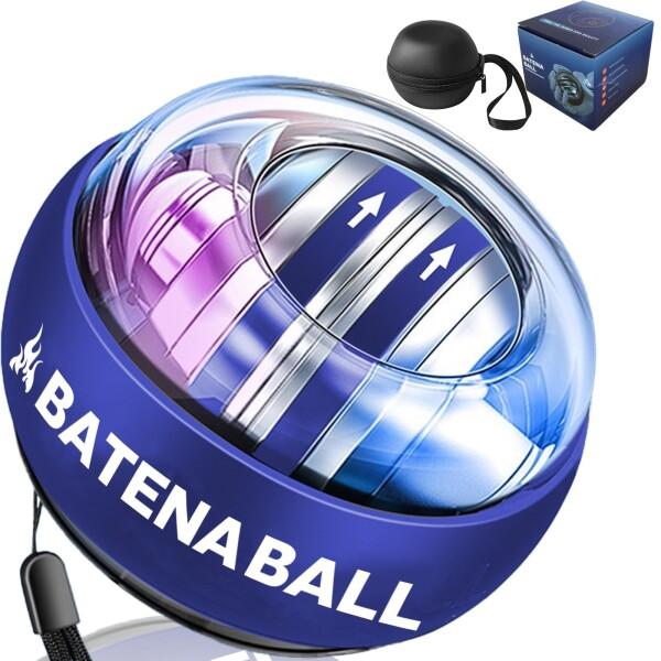 BATENA(バテナ) 筋トレ パワーボール オートスタート機能 前腕 握力 トレーニング LED発光 スナップボール 手首 ストラップ付 収納ケース付き グリップ (ブルー)商品コード：66080559385サイズ：7センチメートルカラー...