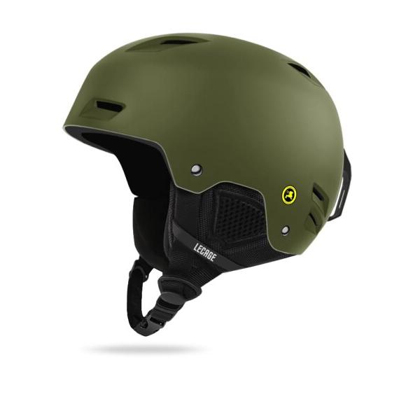 (LECAGE) スキー ヘルメット - ABS+EPS 通気口 アジアン フィット 耐久性 調整可能 取り出し可能 スキーゴーグル対応 スノーボード スノボ ヘルメット メンズ レディース ジュニア (M (54~58cm), アーミーグ...