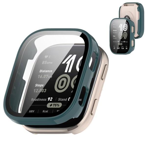 BOOLINN For Amazfit Bip 6 カバー 対応 amazfit bip 6 ケース 超薄型 PC+ガラス素材 高透過率 高耐久 防塵・防傷 装着簡単 脱落しやすい 耐衝撃(グリーン)商品コード：66080572552型番：...
