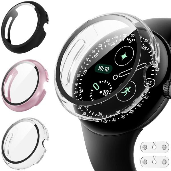 Suoman for Google Pixel Watch 4 41MM保護ケース(3つ入り)PC製グーグルピクセルウォッチ4 41MM保護カバー-黒+ローズゴールド+透明色商品コード：66080572567型番：Google-Pixel-...