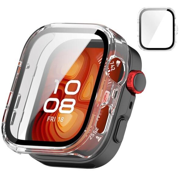 BOOLINN huawei watch fit 4 pro カバー 対応 huawei fit 4 pro ケース 超薄型 PC+ガラス素材 高透過率 高耐久 防塵・防傷 装着簡単 脱落しやすい 耐衝撃(クリア)商品コード：6608057...