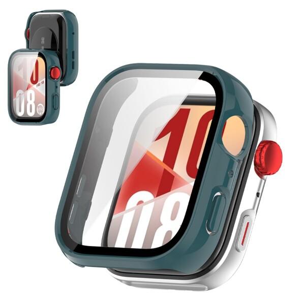 BOOLINN huawei watch fit 4 カバー 対応 huawei fit 4 ケース 超薄型 PC+ガラス素材 高透過率 高耐久 防塵・防傷 装着簡単 脱落しやすい 耐衝撃(グリーン)商品コード：66080572666型番：...