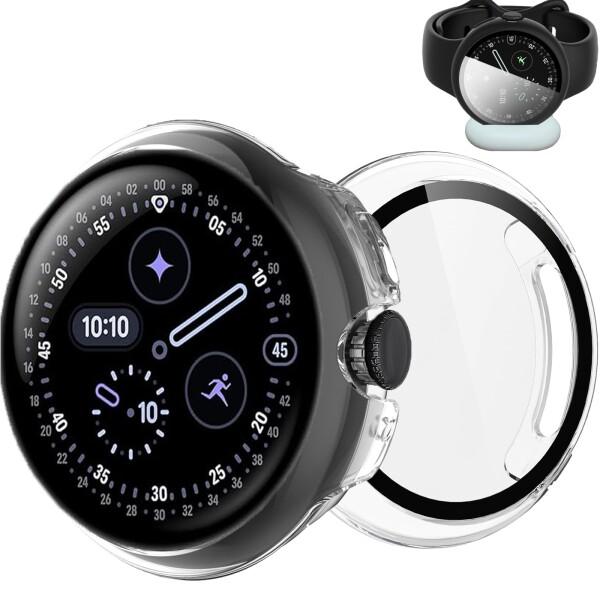 Yaodle For Pixel Watch 4 41mm カバー Pixel Watch 4 保護ケース 装着充電可能 PC素材 ガラスフィルム一体型 全面保護 二重構造 防塵 日本旭硝子材 キズ防止 軽量(41mm,クリア)商品コード：...