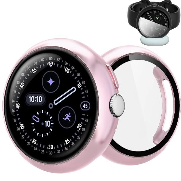 Yaodle For Pixel Watch 4 45mm カバー Pixel Watch 4 保護ケース 装着充電可能 PC素材 ガラスフィルム一体型 全面保護 二重構造 防塵 日本旭硝子材 キズ防止 軽量(45mm,ローズゴールド)商品...
