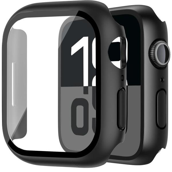 JUNOVA for Apple Watch ケース Apple Watch Series 11 (2025) Series 10 用 ケース, 対応アップルウォッチ 11/10 46mm 保護カバー ガラスフィルム 一体型 装着簡単 耐衝...