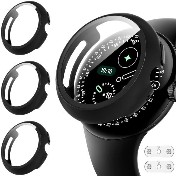 Suoman for Google Pixel Watch 4 41MM保護ケース(3つ入り)PC製グーグルピクセルウォッチ4 41MM保護カバー-黒+黒+黒商品コード：66080573416型番：Google-Pixel-Watch-4-...