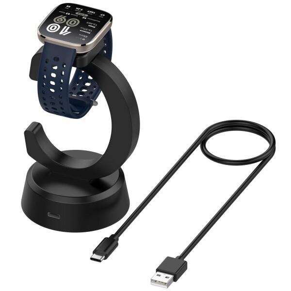 (RuenTech)対応Amazfit BIP 6/Active 2/Active2 Square充電器 C字型 Amazfit BIP 6/Active 2/Active2 Square用マグネット式充電ケーブル USB-Cケーブル付き ...