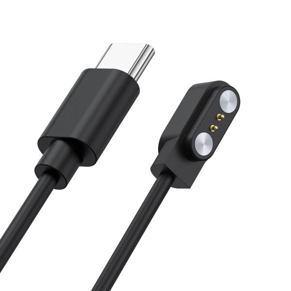 スマートウォッチ充電器 2 ピン距離 2.84 mm TYPE-C磁気充電ケーブル 50CM Letsfit Willful VeryFitPro SW021 SW023 SW025 ID205L ID205U ID205S ID206 I...