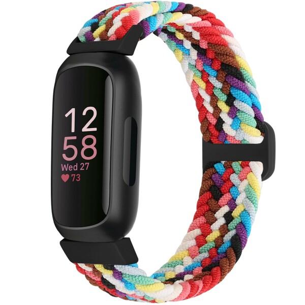 Bcuckood 腕時計交換用バンド Fitbit Inspire 3/Inspire 2/Inspire HR/Inspire/Ace 3/Ace 2対応 女性 男性 子供用 伸縮性のある編み込み腕時計バンド 調節可能な交換用バンド商品コ...