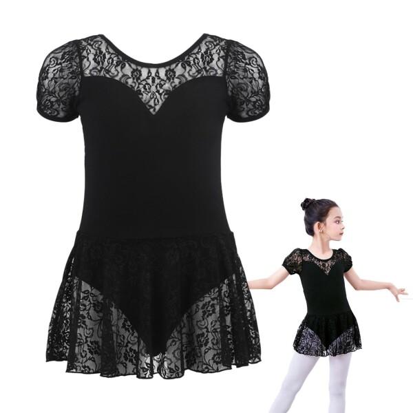 バレエ レオタード 子供 レース スカート 肌に優しい コットン素材 新体操 練習用 競技用 (ブラック, 130cm)商品コード：66080582820サイズ：130cmカラー：ブラック【 バレエの必需品 】バレエでは、正確な身体の動きが...