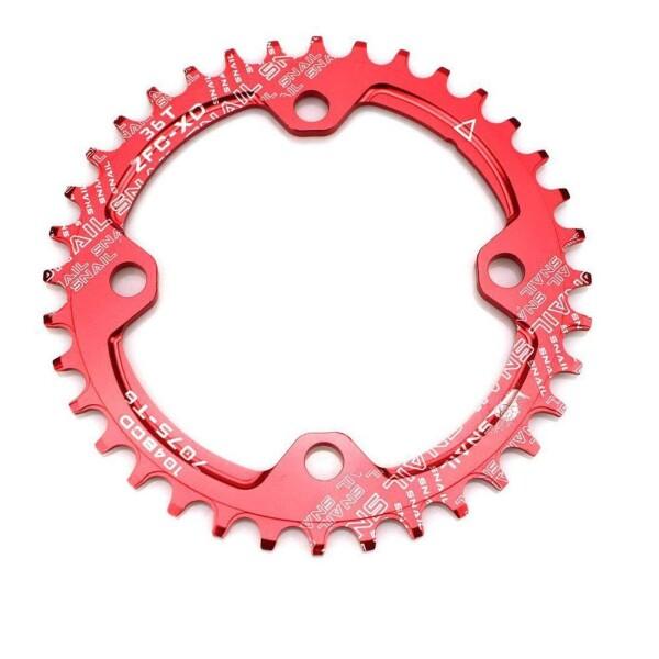 チェーンリング 36T 104BCD Mutte MTB ナローワイド チェーンリング シングル (レッド, アルミニウム合金)商品コード：66080592439型番：チェーンリング-36BKカラー：36T レッドボルトセンターの直径:10...