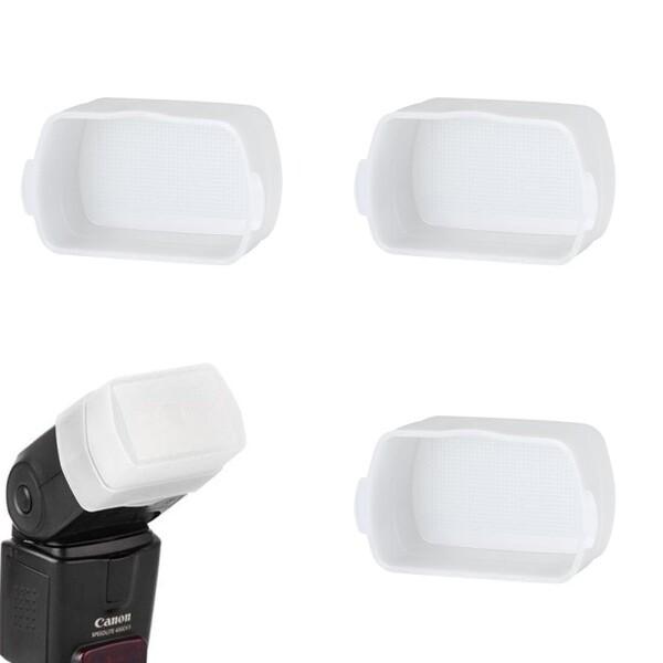 Phyxiulフラッシュディフューザー 3個入 ー For TT600 V850II V860III YN560 と他のブランド ストロボ 適用 互換性があります 良質変形せず スピードライト カメラフラッシュ (ホワイト)商品コード：66...