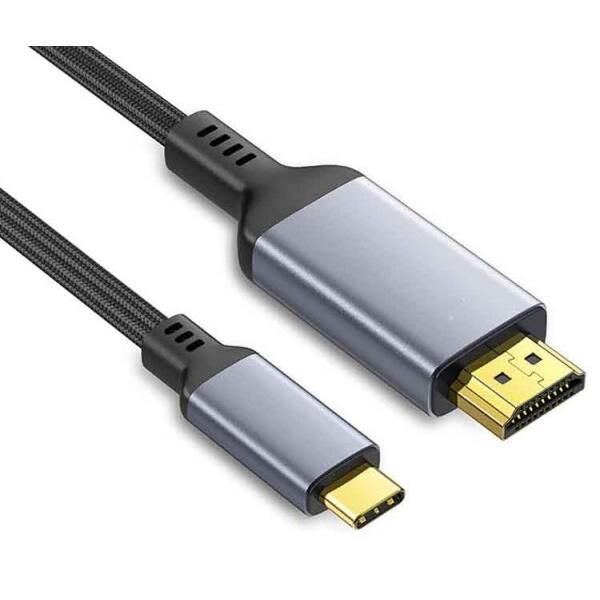 VECASDEN USB C - HDMIケーブル 4K 60Hz (干渉防止、金メッキプラグ) HDR Type-C - HDMI 2.0ケーブル、iPhon 15/16シリーズ、MacBook、Mac、Pad Pro、Galaxと対応....