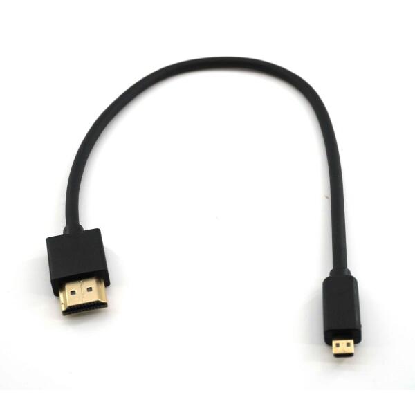 VECASDEN Micro HDMI to HDMI 変換 ケーブル 薄くて柔軟 4K 3DフルHD イーサネット対応 GoPro テレビ TV デジカメ ビデオ アクション カメラ (30cm)商品コード：66080877600型番：S...