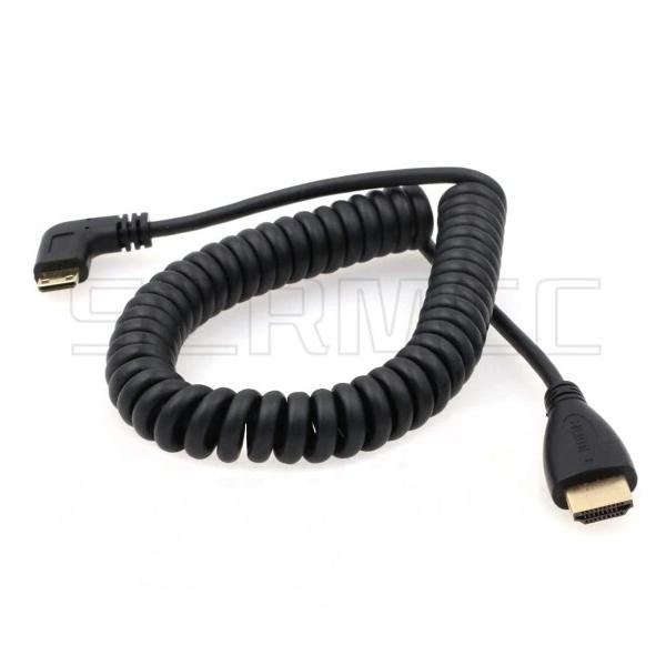 SZRMCC キヤノンソニーDSLRカメラATOMOSモニター用左アングルミニHDMIからフルHDMI高速コイルケーブル商品コード：66080877638型番：hdmiHDMI A-Cタイプケーブル?左アングルミニHDMI-フルHDMI、4...