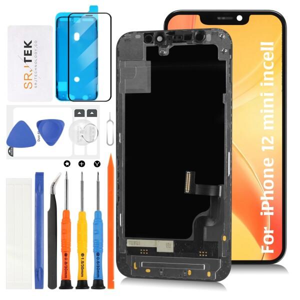 SRJTEK For iPhone 12 mini incell 液晶パネル 画面交換修理用タッチパネルセット 5.4インチ A2399, A2176, A2398, A2400, A2399 モデルに対応 LCDディスプレイタッチスクリー...